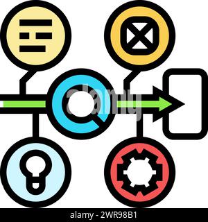 design sprint ux ui color icon vector illustration Stock Vector Image ...