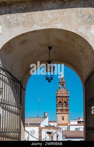 Jerez street and Arco de Jerez in the background. Intramural view, The ...