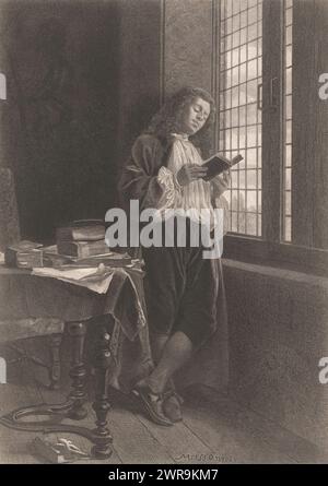 Reading man by a window, Eugène Gervais, After Jean Louis Ernest ...