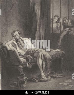 Eugène Delacroix - Tasso in the Madhouse Stock Photo - Alamy