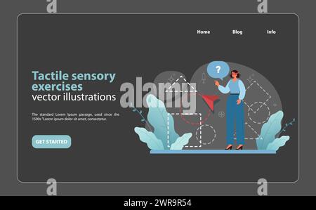 Tactile sensory exercises. Engaging illustration of sensory development ...