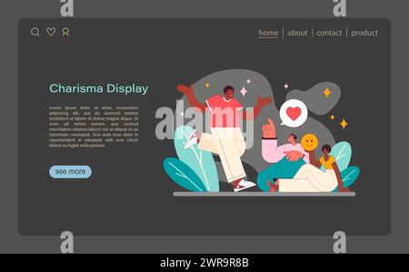 Charisma display concept. A vibrant vector illustration that captures ...