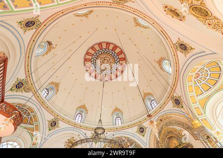 Konya, Turkey - Aug 5,2023: The Aziziye Mosque's interior is a stunning ...