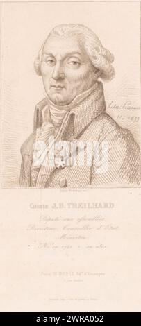 Portrait of Jean Baptiste Treilhard, Jules Porreau, 1899 print Paris ...