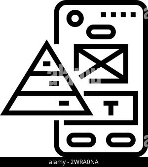 hierarchy ux ui design line icon vector. hierarchy ux ui design sign ...