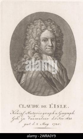 Portrait of Guillaume Delisle, print maker: Konrad Westermayr, after ...