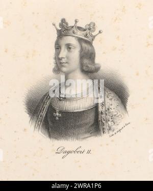 Portrait of King Dagobert II, Dagobert II (title on object), print ...
