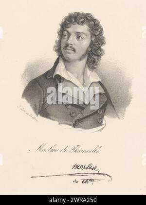 Portrait of Antoine Christophe Merlin, Merlin de Thionville (title on ...