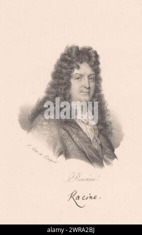 Portrait of Jean Racine, Racine (title on object), print maker: Joseph ...