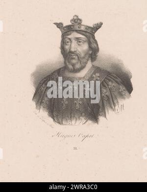 A portrait of Hugo Capet, the King of France, captures his regal ...