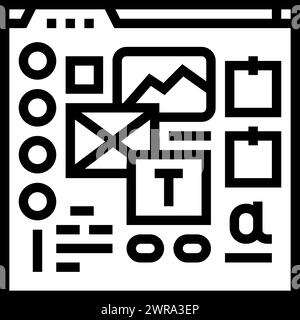 mood board ux ui design line icon vector illustration Stock Vector ...