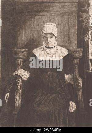 Portrait of an unknown lady sitting by the window, print maker: Frans ...