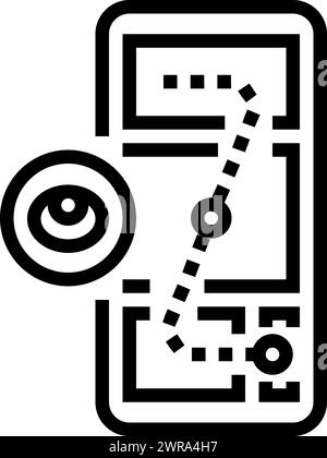 eye tracking ux ui design line icon vector illustration Stock Vector ...