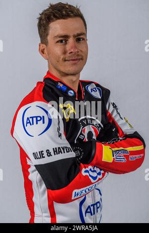 Belle Vue Aces' rider Ben Cook during the Belle Vue Aces Media Day at ...