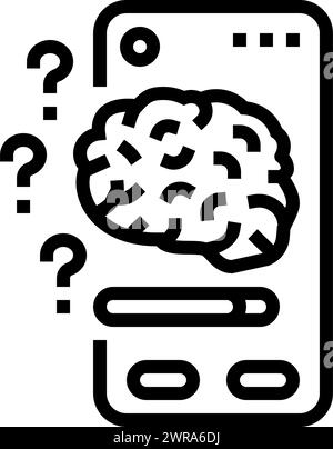 cognitive load ux ui design line icon vector illustration Stock Vector ...