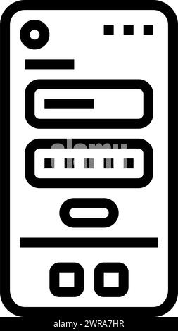 offboarding ux ui design line icon vector illustration Stock Vector ...