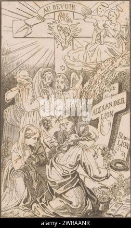 Prayer card for Alexandre Louis and Aloïs Stanislas Lion, Julius Wagner ...