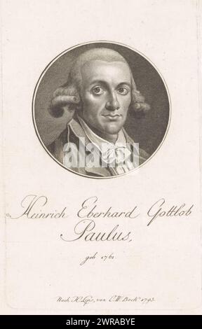 Portrait of Heinrich Eberhard Gottlob Paulus, Dr. HEDGE. Paulus (title ...
