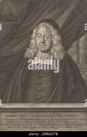 Portrait of August Hermann Francke at the age of 62, Gabriel Bodenehr ...