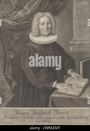 Portrait of Daniel Preissler, print maker: Johann Alexander Böner ...