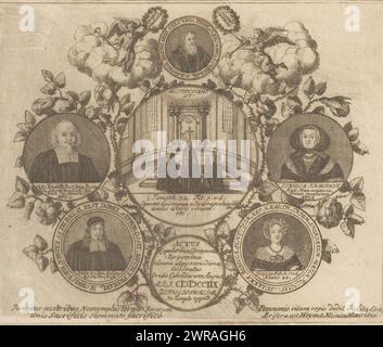 Portraits of members of the Knauth family, Anonymous, 1600 - 1699 print ...