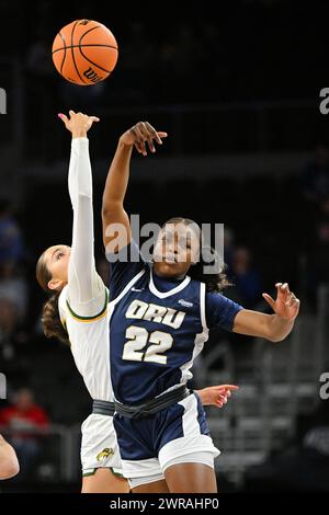 Oral Roberts forward Ruthie Udoumoh (22) is seen during an NCAA ...
