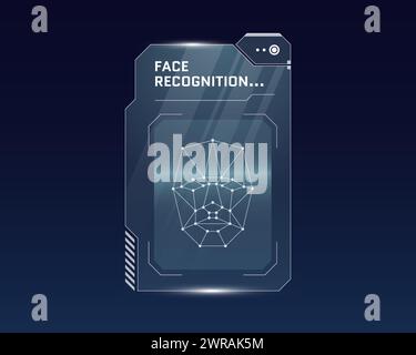 HUD person biometric scan and identification system concept. User ...