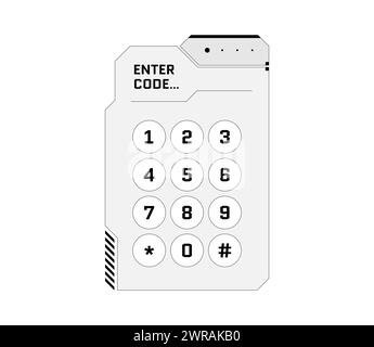 keypad, numeric, vector, lock, keyboard, numerical, illustration ...