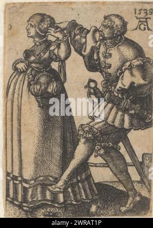 Dancing couple, Anonymous, After Heinrich Aldgrever, 1552 - 1610 print ...