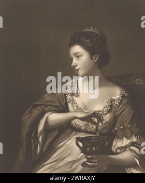 Portrait of Kitty Fisher as Cleopatra, print, print maker: Edward ...