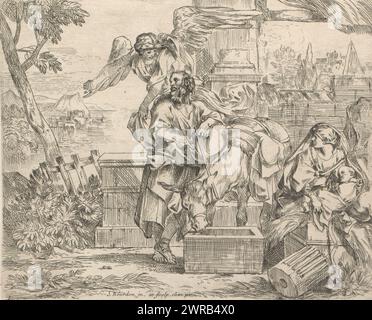 The angel warns Joseph to flee into Egypt Stock Photo - Alamy