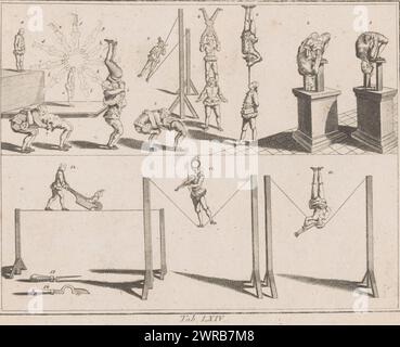 Acrobatic tricks, Anonymous, 1774 print Germany paper etching acrobat ...