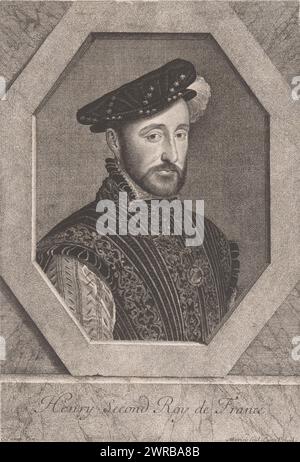A Portrait By Jean Morin After François Clouet Depicting Henry Ii