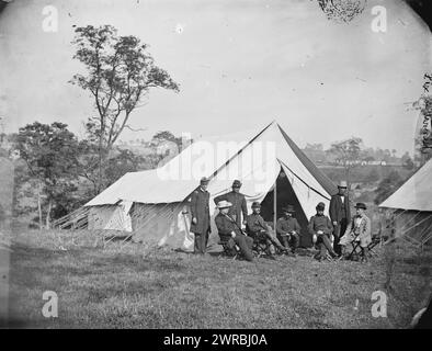 Antietam, Md. Gen. Randolph B. Marcy with officers and civilians at ...
