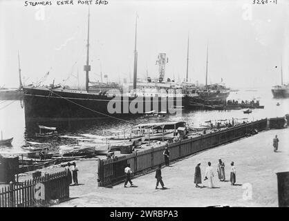 Steamers enter Port Said Stock Photo - Alamy