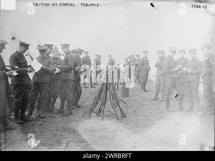 British at Etaples, Feb. 1915, Photograph shows British soldier being ...