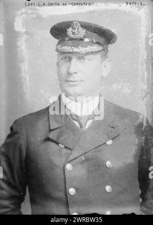 This photograph shows Captain C.A. Smith of the RMS Carpathia, the ship ...