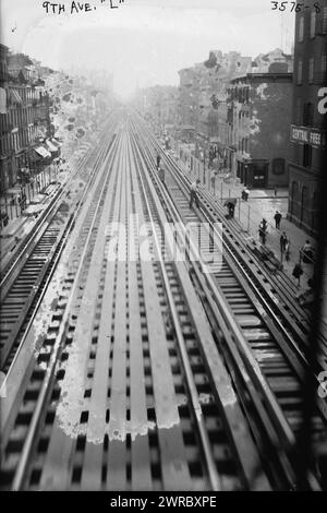 9th Ave. 'L', Photograph shows the express tracks of the Ninth Avenue ...