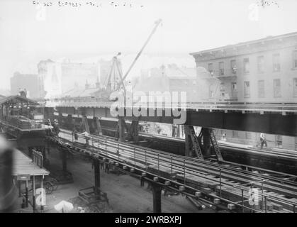 9th Ave. 'L' - Raised track, Photograph shows the express tracks of the ...