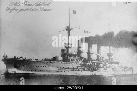 PRINCE ADALBERT German heavy cruiser Stock Photo - Alamy