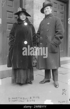 G. Martinelli & wife, Photograph shows Italian tenor opera singer ...