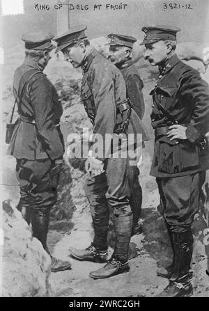 King Albert, 1918. Shows Albert I (1875-1934) who was King of the ...