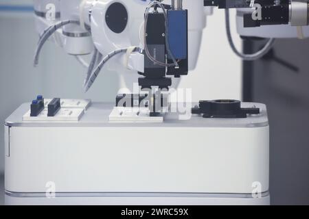 HANGZHOU, CHINA - MARCH 7, 2024 - A nanoscale microfluidic droplet ...