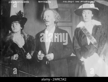Ignacy Jan and Helena Paderewski in the company of William Adlington ...