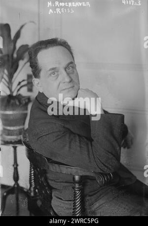 A. Reiss, Photograph shows German tenor opera singer Albert Reiss (1870 ...