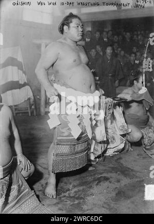 Onishiki who won 10-day wrestling tournament, Japan, between c1915 and ...