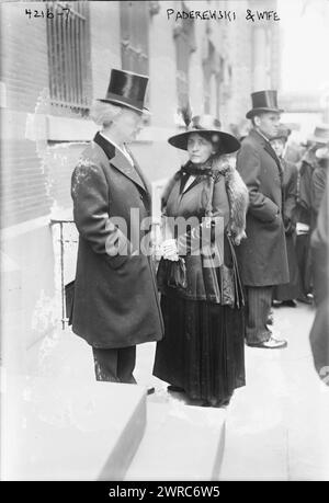 Ignacy Jan and Helena Paderewski in the company of William Adlington ...