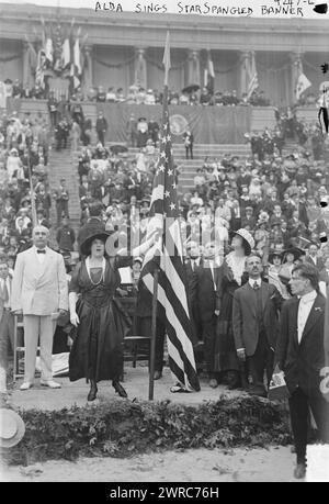 Alda sings the Star Spangled Banner, the national anthem of the United ...