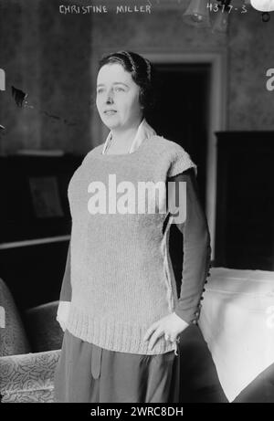 Christine Miller, 1917. Shows contralto opera singer Christine Miller ...