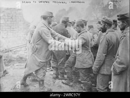 Bread to German prisoners, Champagne, between c1915 and c1920 Stock ...